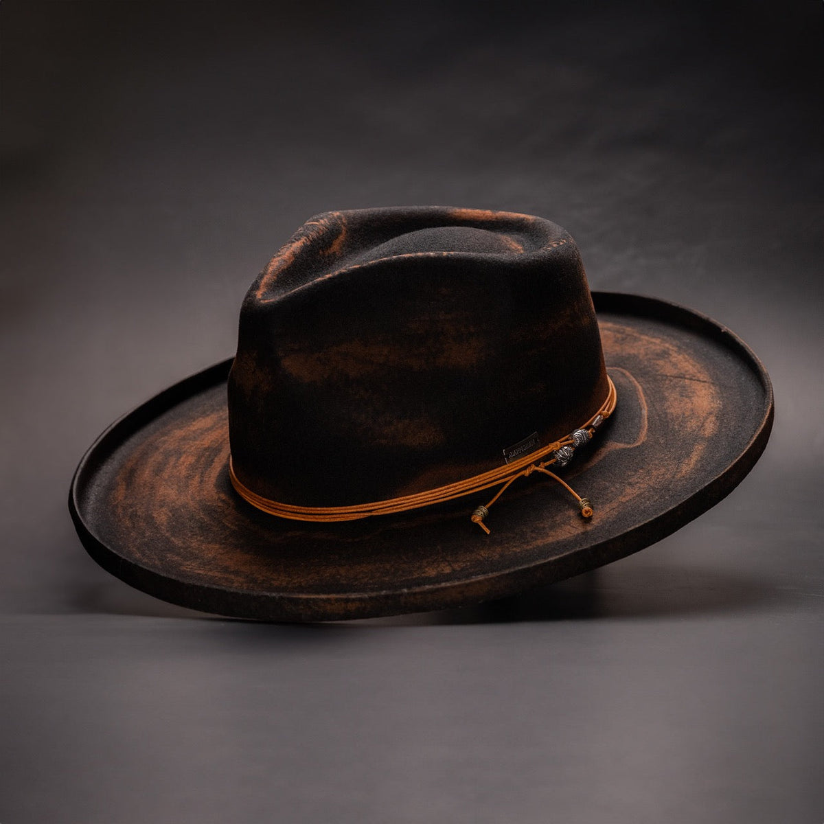 DapperFam Brownstone Distressed Wide Brim Wool Fedora – Fedoras.com