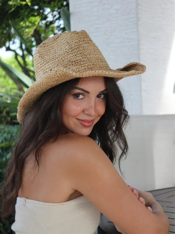 Nikki Beach Carrera Raffia Straw Cowboy Hat – Fedoras.com