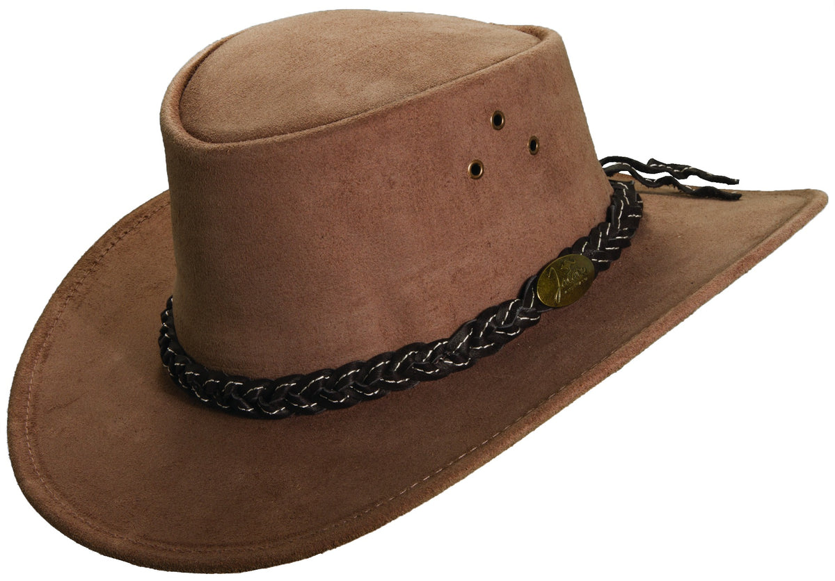 Jacaru Australia Wallaroo Suede Outback Hat – Fedoras.com