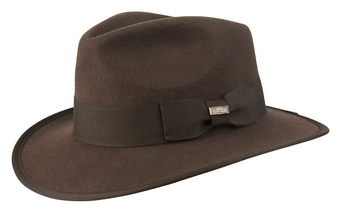 Conner Wool Felt Indiana Fedora Hat – Fedoras.com