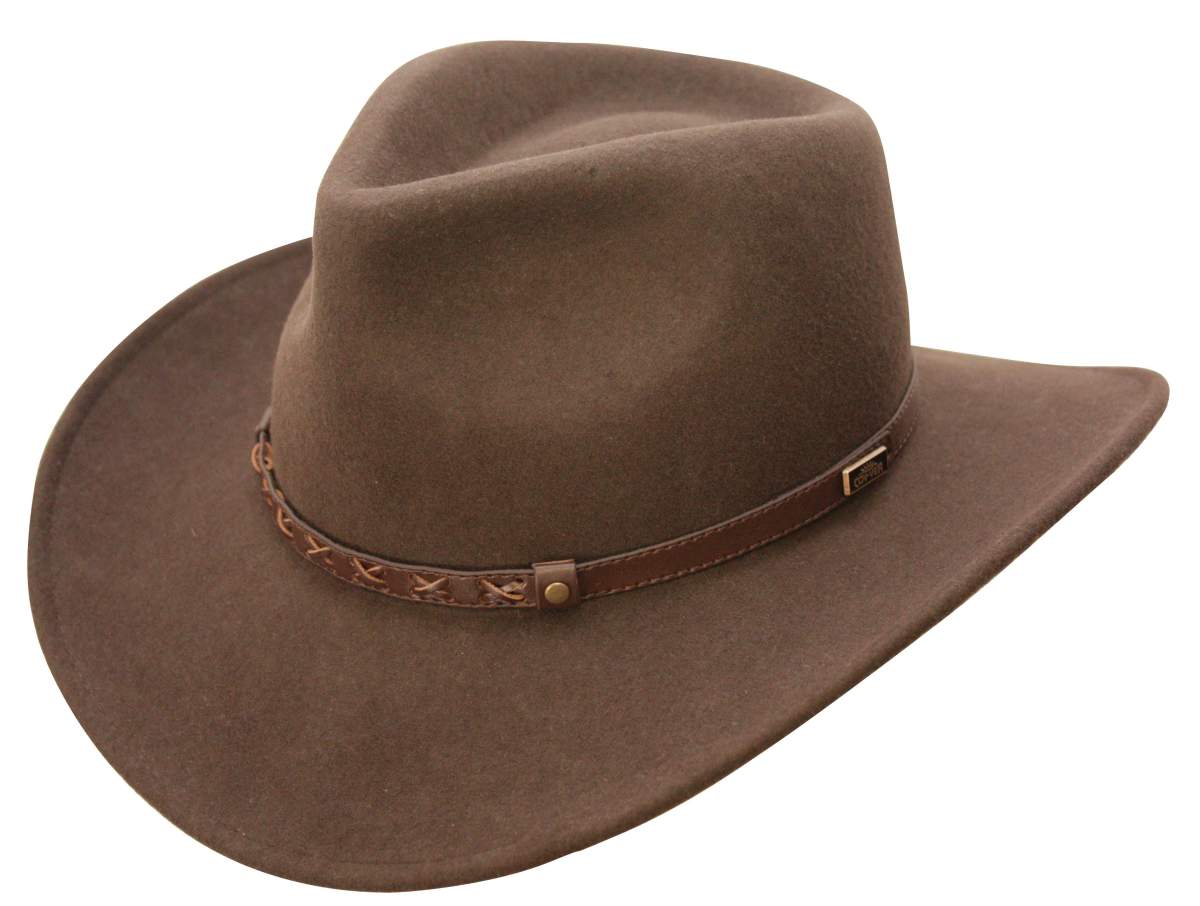 Conner Wool Felt Shapeable Outback Hat – Fedoras.com