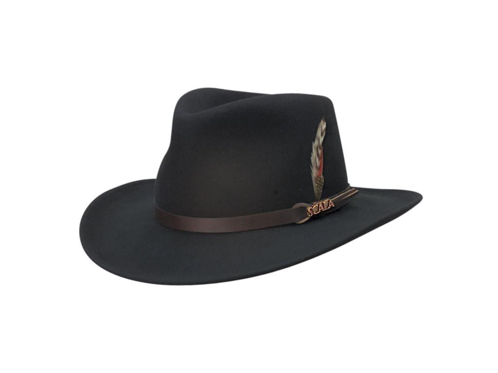 Scala Dakota Hand Made Crushable Wool Felt Outback Hat – Fedoras.com