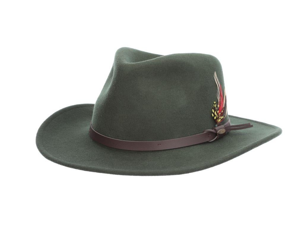 Scala Dakota Hand Made Crushable Wool Felt Outback Hat – Fedoras.com