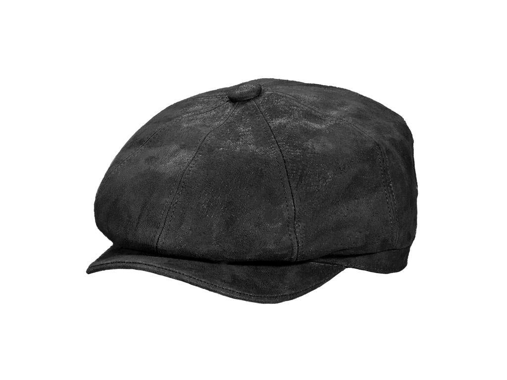 Scala Edison Weathered Leather Newsboy Cap – Fedoras.com