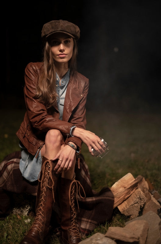 Scala Edison Weathered Leather Newsboy Cap – Fedoras.com